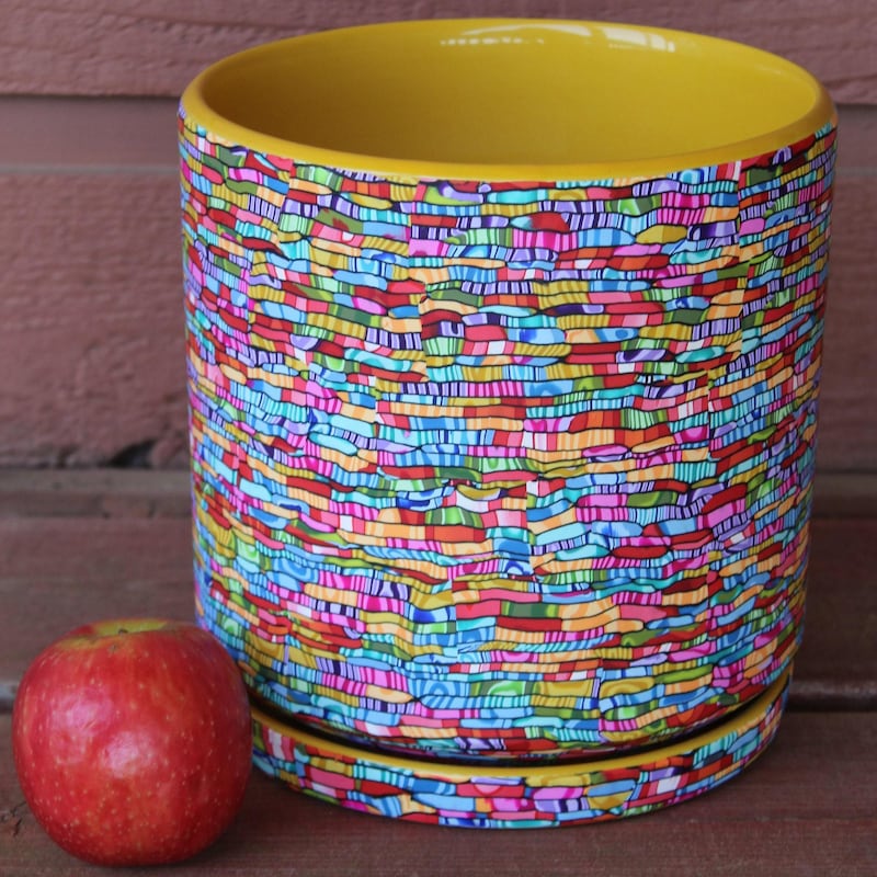 Large Colorful Outdoor Planter - Etsy