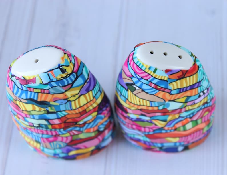 Funky Colorful Salt and Pepper Shakers - Etsy