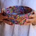 Polymer Clay Coated Colorful Glass Salad Serving Bowl Handmade Kitchen ...