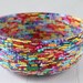 Polymer Clay Coated Colorful Glass Salad Serving Bowl Handmade Kitchen ...