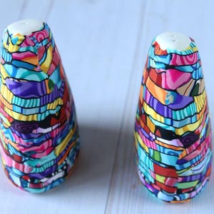 Colorful Salt and Pepper Shaker, Salt Pepper Shaker Set, Foodie Cooking ...