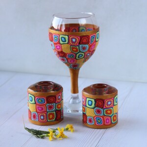 Shabbat Candlesticks- Candle Holder-jewish Candles-colorful Gift ...