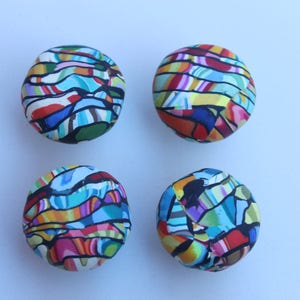 Colorful Polymer Clay Drawer Knobs , Decorative Cabinet Pulls Set , 4 Knobs for Cabinets - Etsy