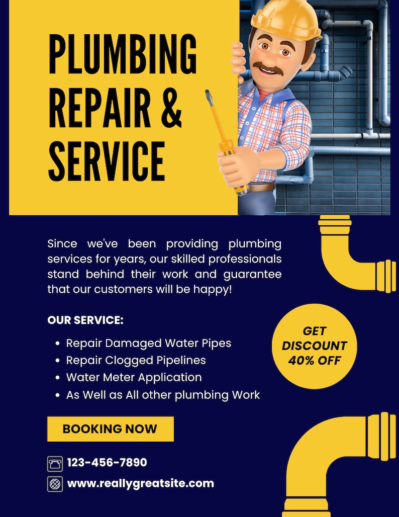 15 - Editable Plumbing Flyers - Etsy