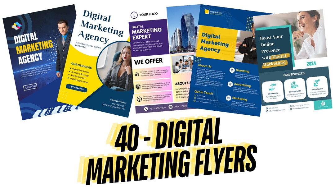 40 - Editable Digital Marketing Flyers - Etsy
