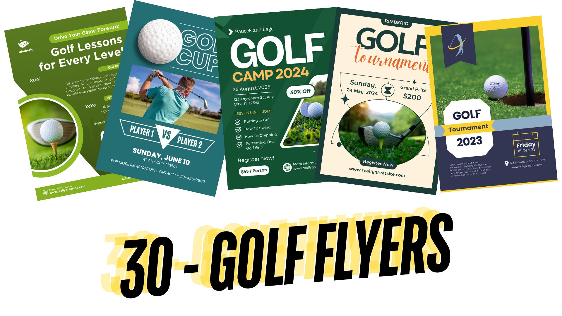 30 - Editable Golf Flyers - Etsy