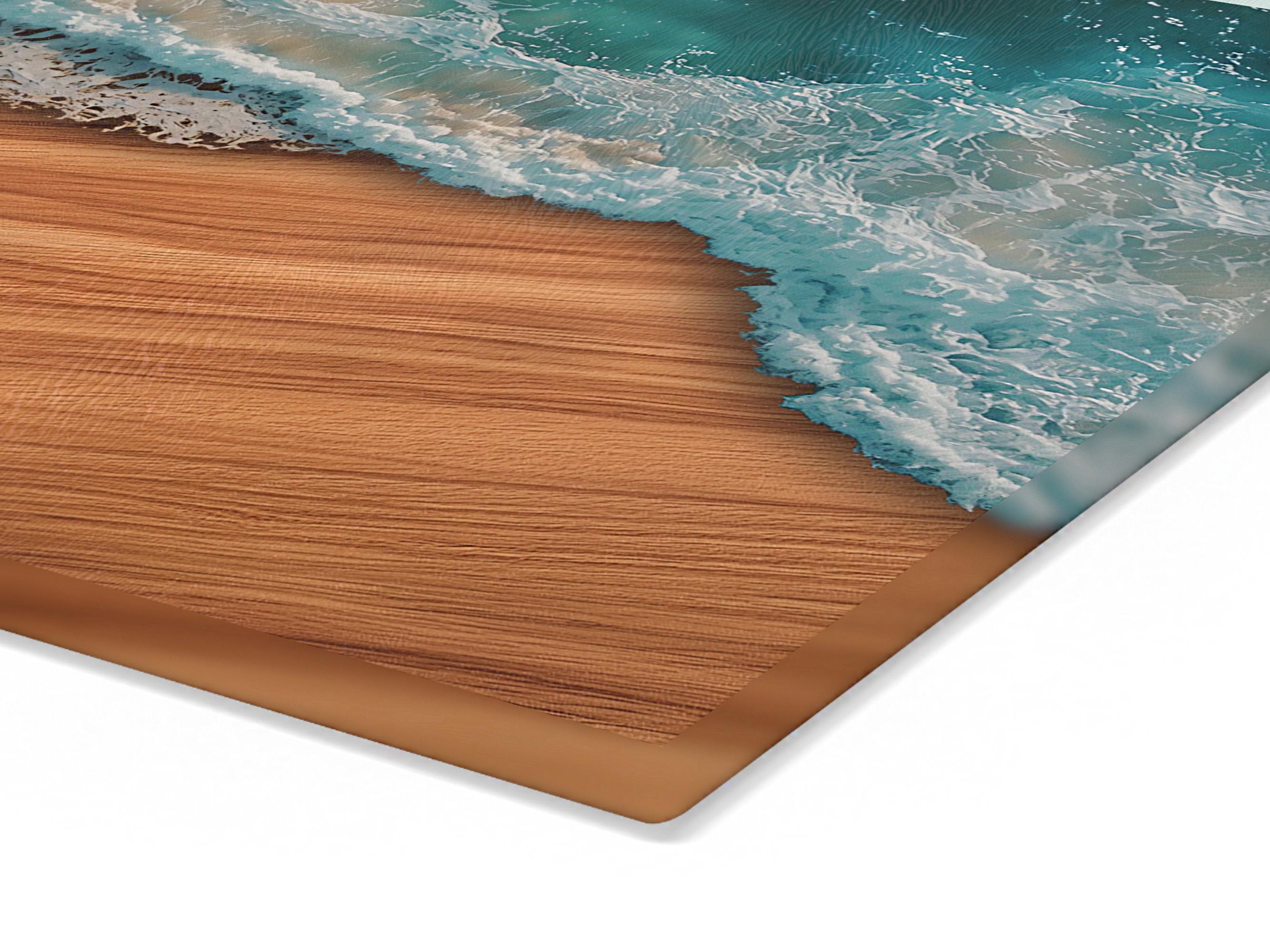 Personalized Ocean Shore Waves Gift Glass Cutting Board Custom ...
