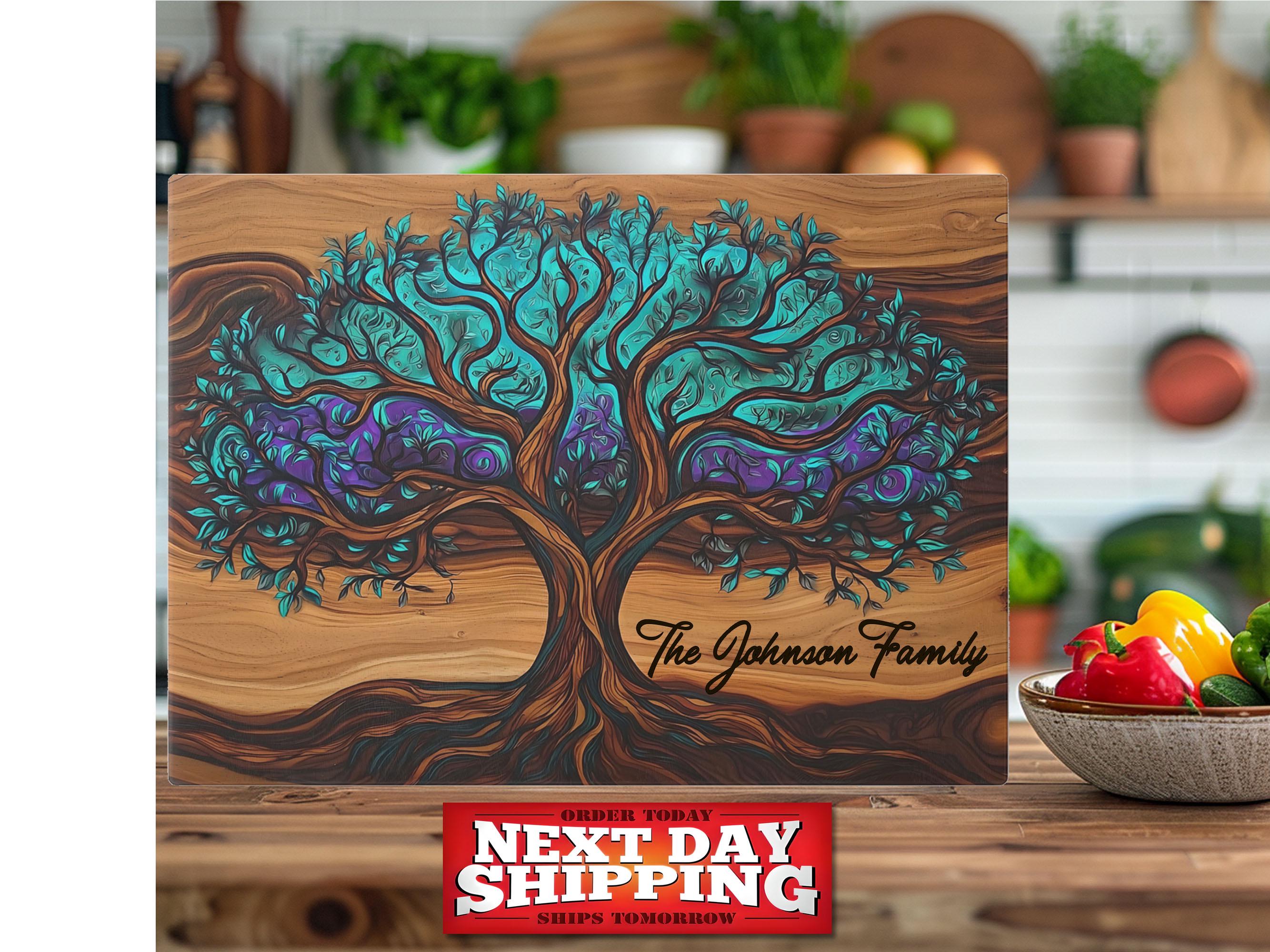 Glass Tree of Life Charcuterie Board Cutting Board Wedding Gift ...
