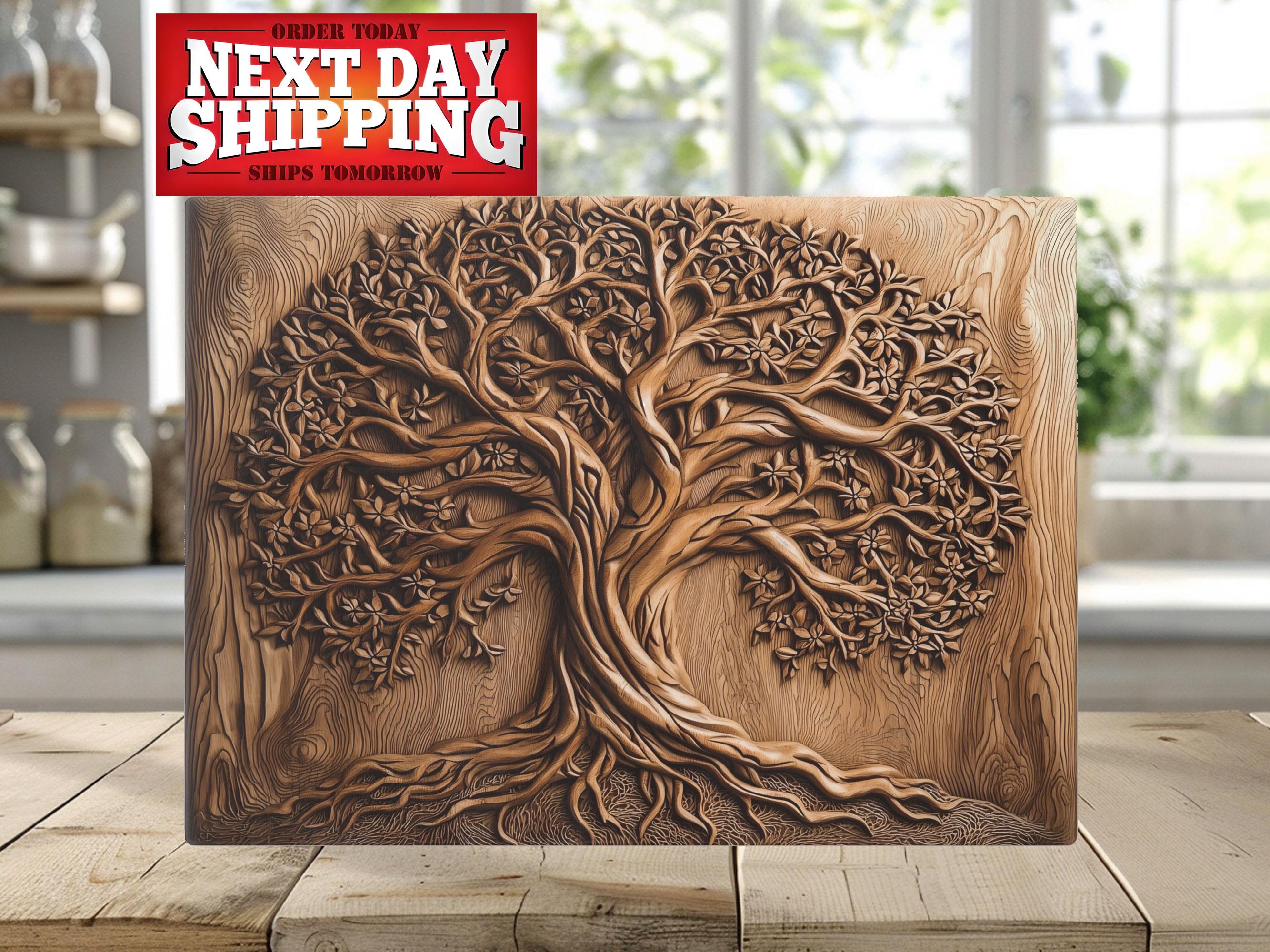 Challah Tree of Life Cutting Board Hebrew Hamotzi Challah Tray Jewish ...