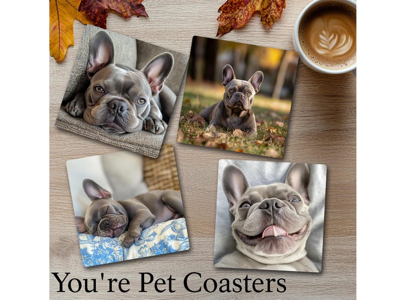 Custom Pet Photo Coasters: Personalized Ceramic Dog Lover Gift - Etsy