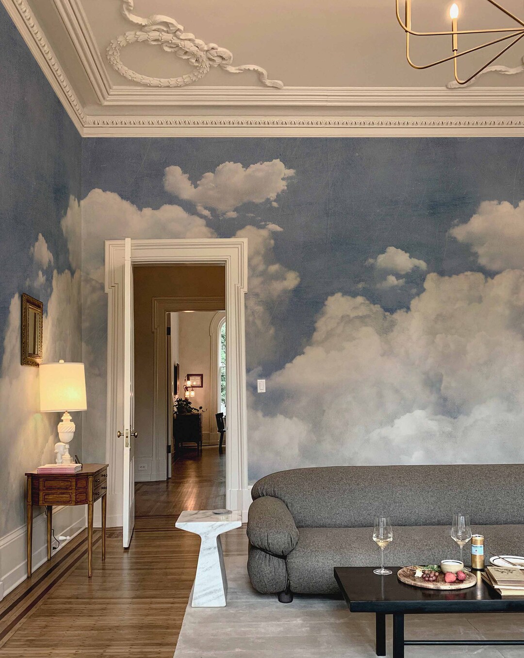 Sky Wallpaper CLOUDS INK, Nature Wallpaper Sky With Clouds, Removable ...