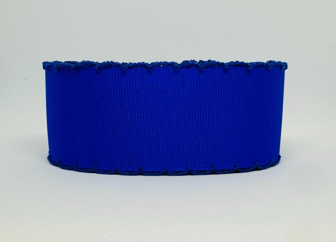 Royal Blue Grosgrain Ribbon With Blue Moonstitch Edge, 1.5 or 2.25 Inch ...