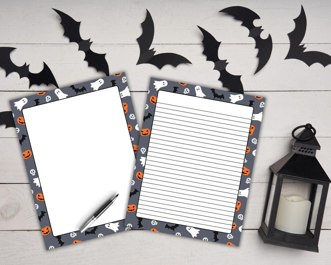 Printable Halloween Stationery, Notepad, Letterheads, Halloween Notepad ...