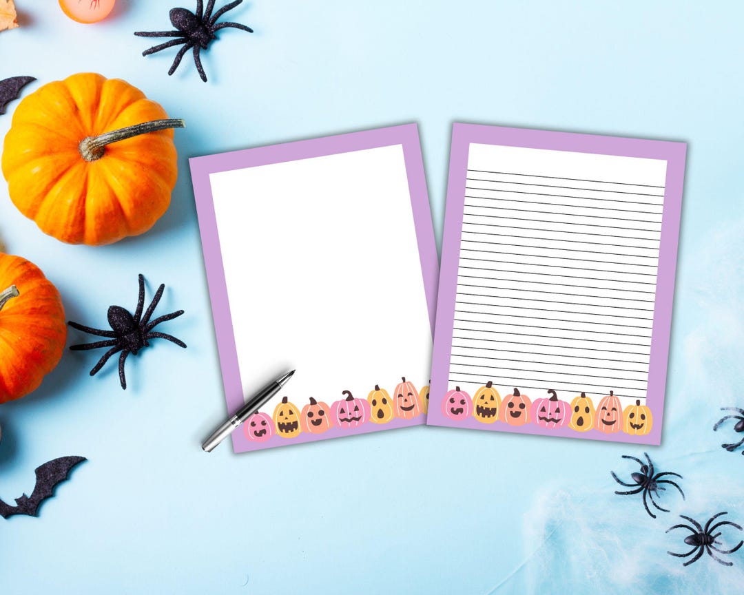 Printable Halloween Stationery, Notepad, Letterheads, Halloween Notepad ...