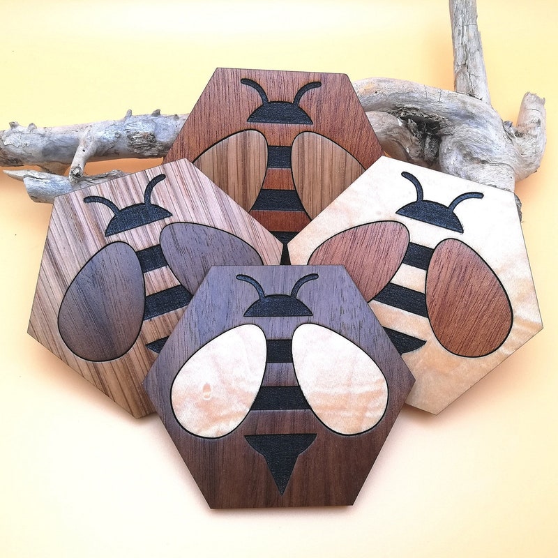 Hexagon Coasters - Etsy