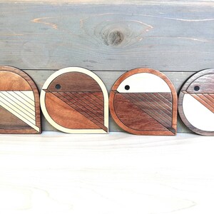 Wood Inlay Birds Coaster Set of 4 Chickadees. Animal Coasters - Etsy