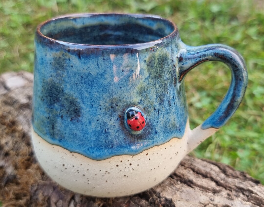 Mug Ladybug Coffee Mug Teacup Gift Idea Ceramic Unique Handmade Ceramic ...