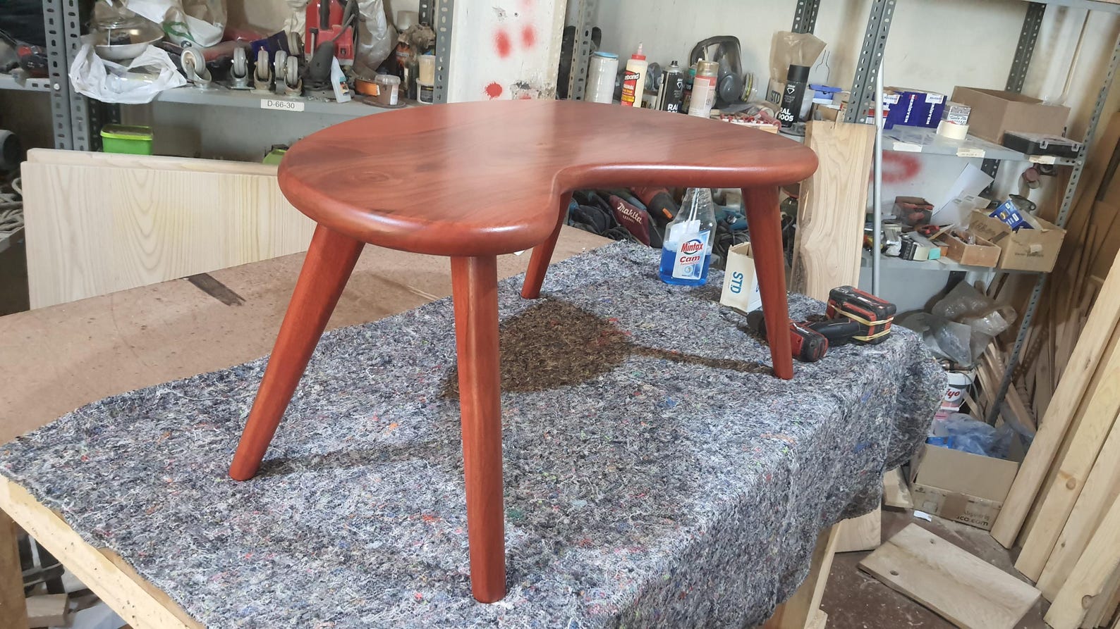 Handmade Natural Wood Coffee Table: Modern Style Bean Table - Etsy