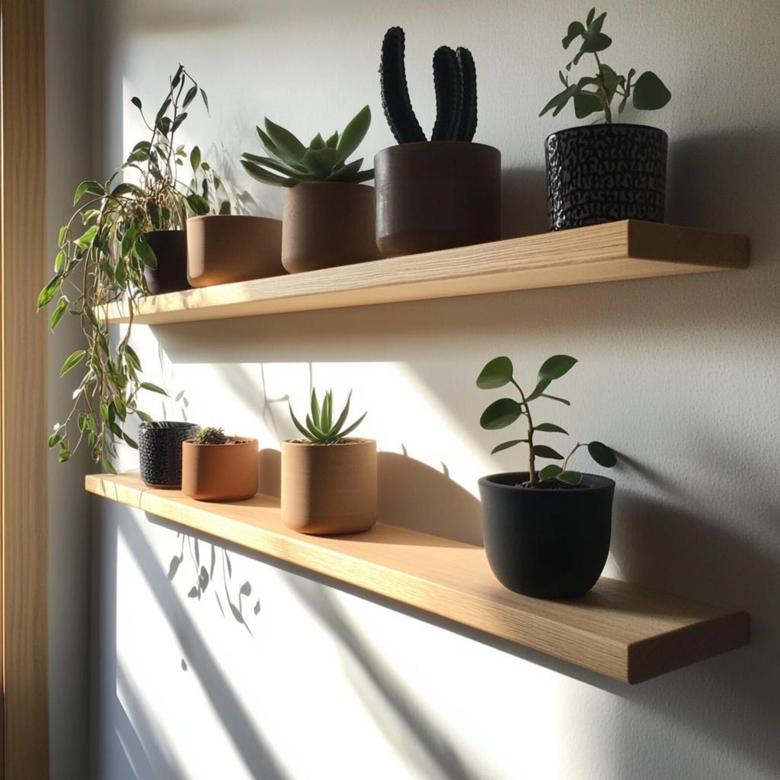 Floating Shelves, Natural Wood Shelf, Consoleless Shelves, Wooden ...