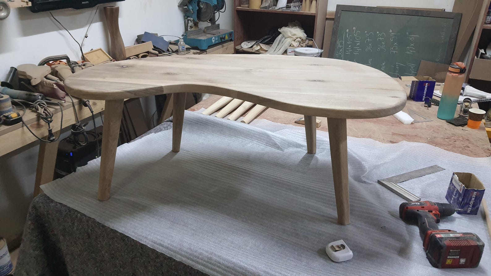 Handmade Natural Wood Coffee Table: Modern Style Bean Table - Etsy