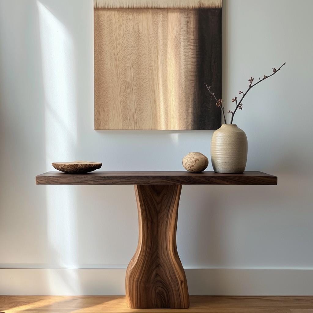 Modern Wood Console Table With Legs - Oak, Walnut, Beech, Spruce ...