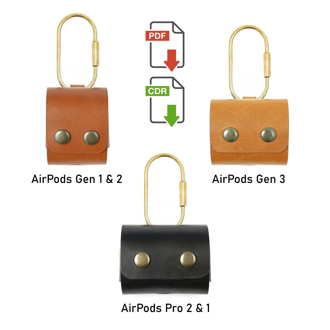 Airpods Case Pattern PDF Template, Leather Airpods Digital PDF Pattern, Airpods Case SVG ...