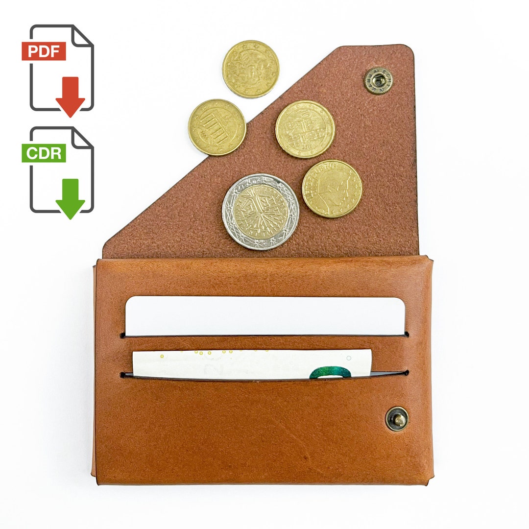 Front Pocket Wallet Pattern, PDF Printable Slim Wallet Template ...