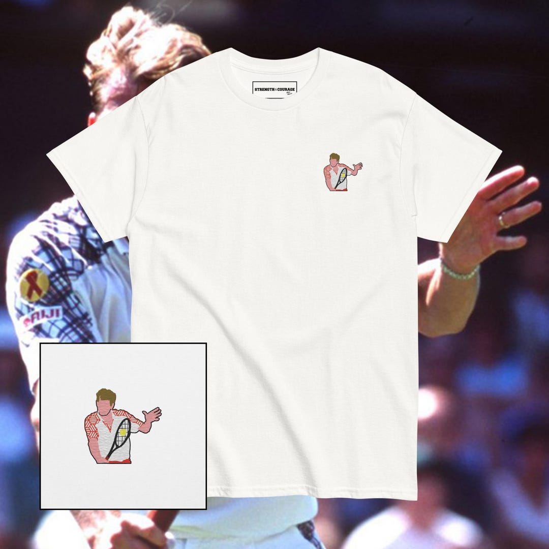 Stefan Edberg Us Open T-shirt Design Tennis Atp Graphic Tees Cotton ...