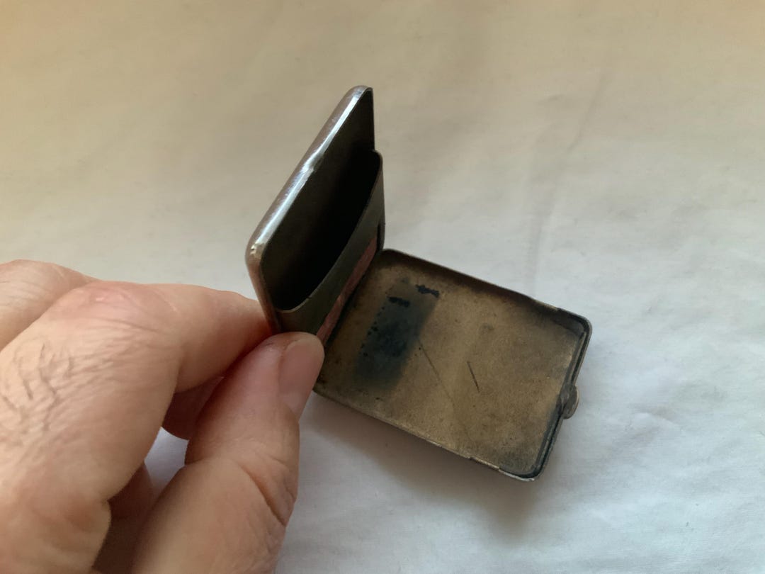 Old Antique 1940s Chrome Matchbox/ Vesta Case - Etsy