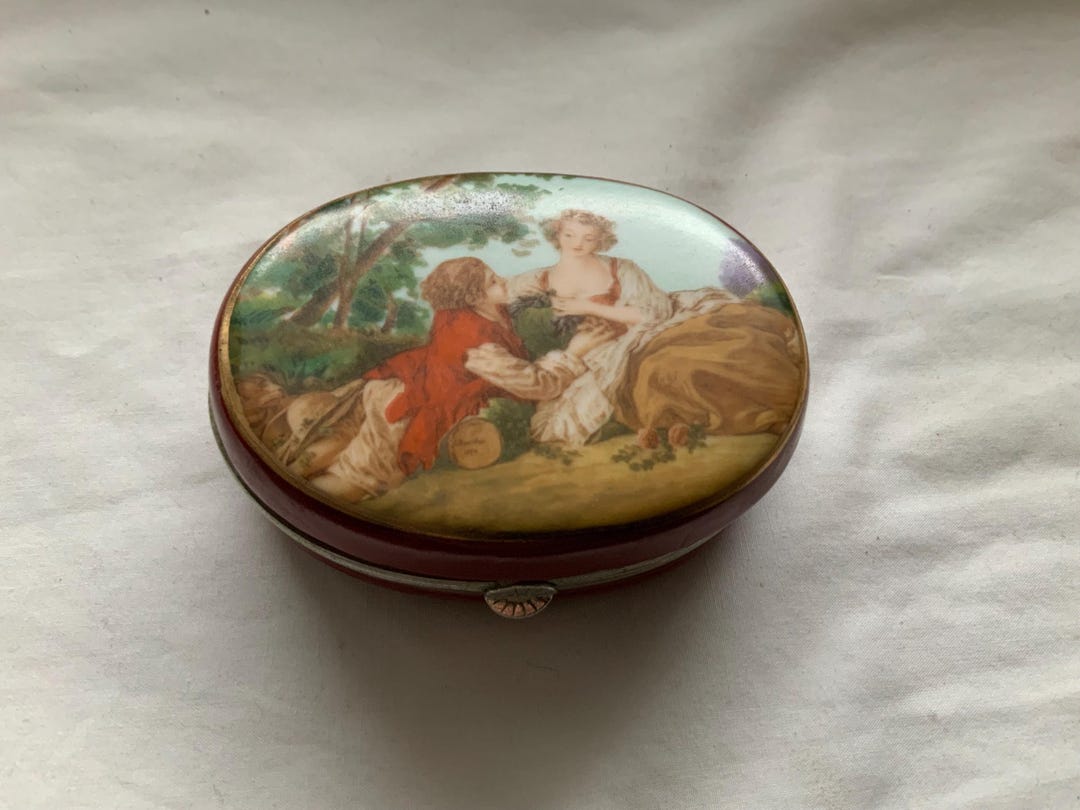 Vintage Francois Boucher Porcelain Trinket Box - Etsy