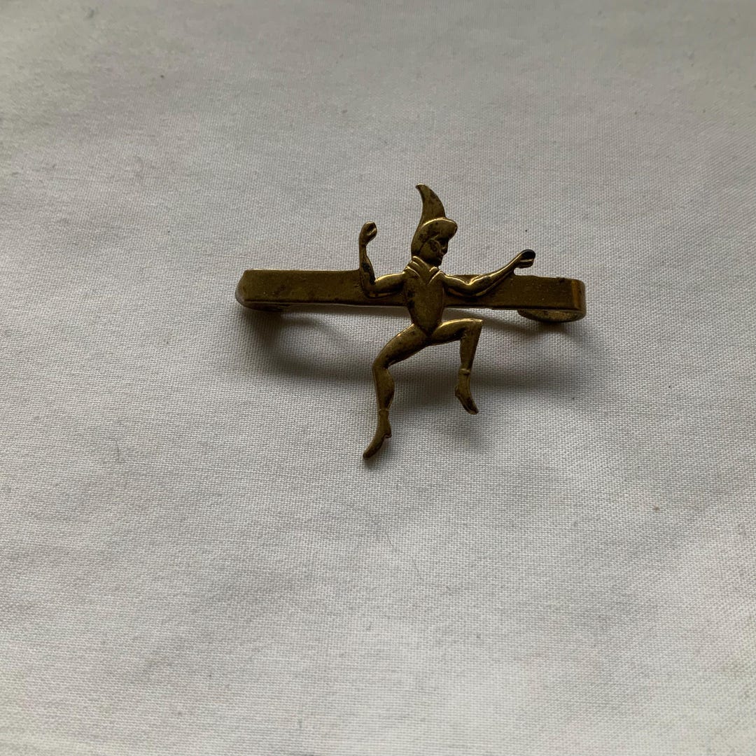 Old Vintage 1950s Girl Guides Brownie Pixie Lapel Pin Brass Souvenir ...
