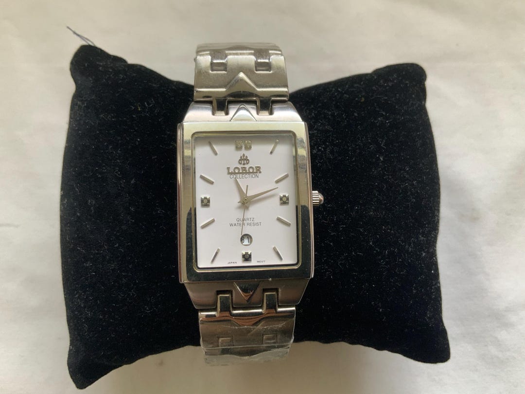 Labor Collection Quartz Water Resistant Stainless Steel Rectangular ...