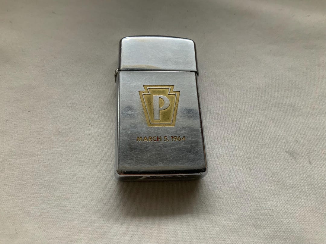Vintage 1960s Zippo Slim Chrome Petrol Pocket Lighter P March 5, 1964 - Etsy