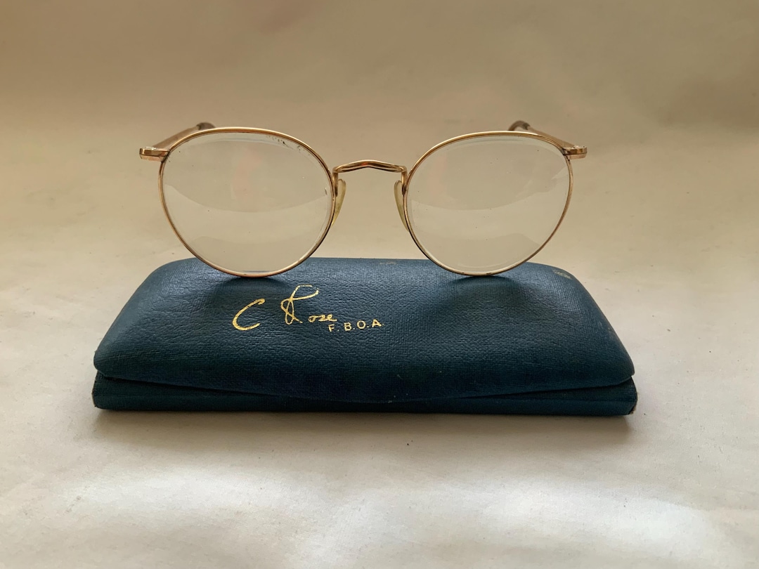 Old Vintage 1950s Algha 20ct Rolled Gold Framed Eyeglasses in Original ...
