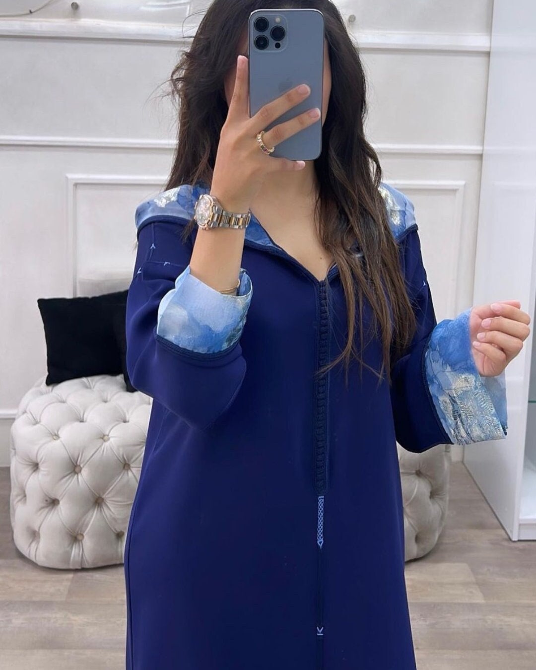 Moroccan Flower Pattern Jalaba, Eid 2024 Djellaba , Thobe, Djellaba ...