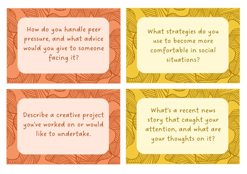 Encouraging Self-expression and Building Conversational Skills! ESL! 20 ...