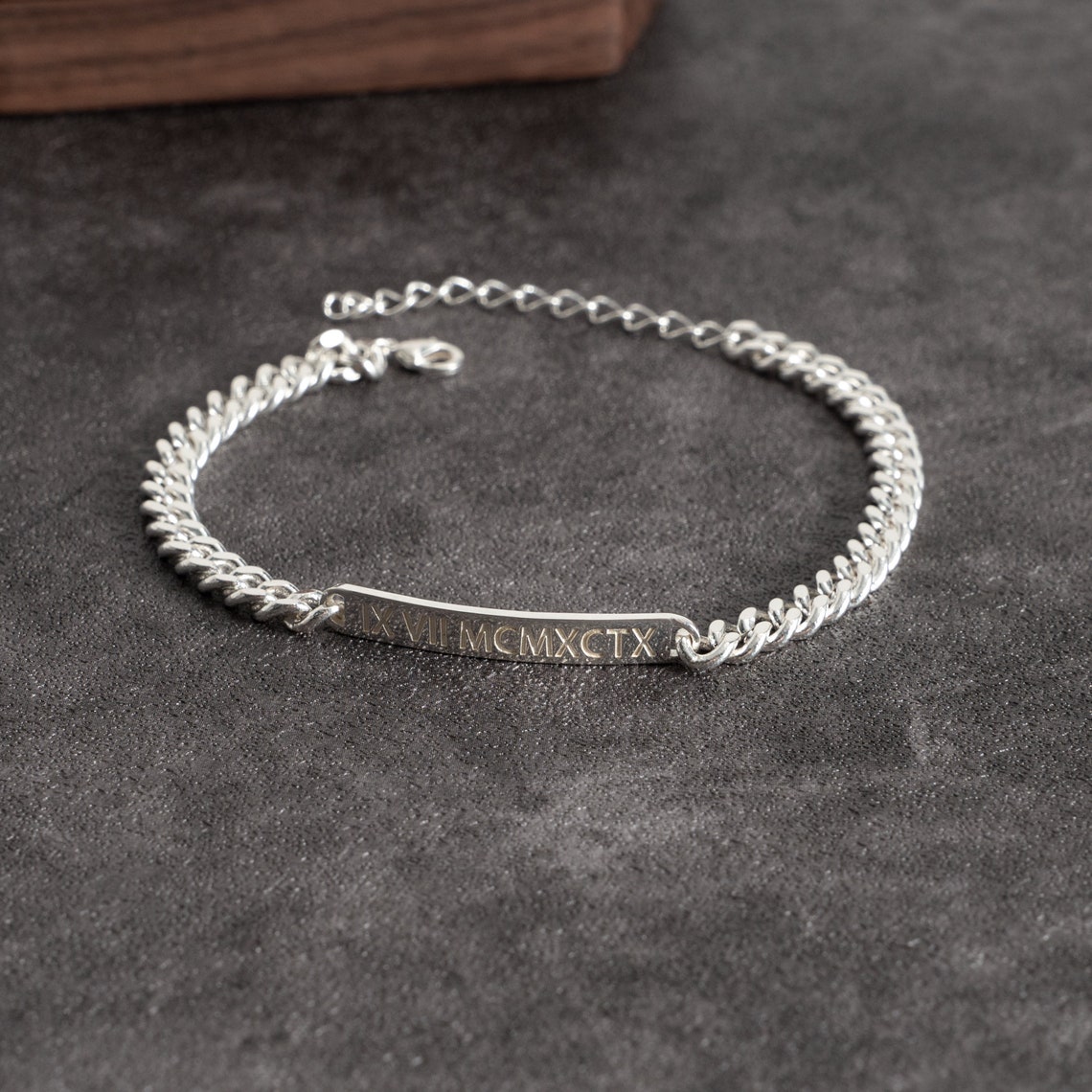 Personalized Men's Bracelet, Engraved Bar Bracelet for Men, Daddy ...