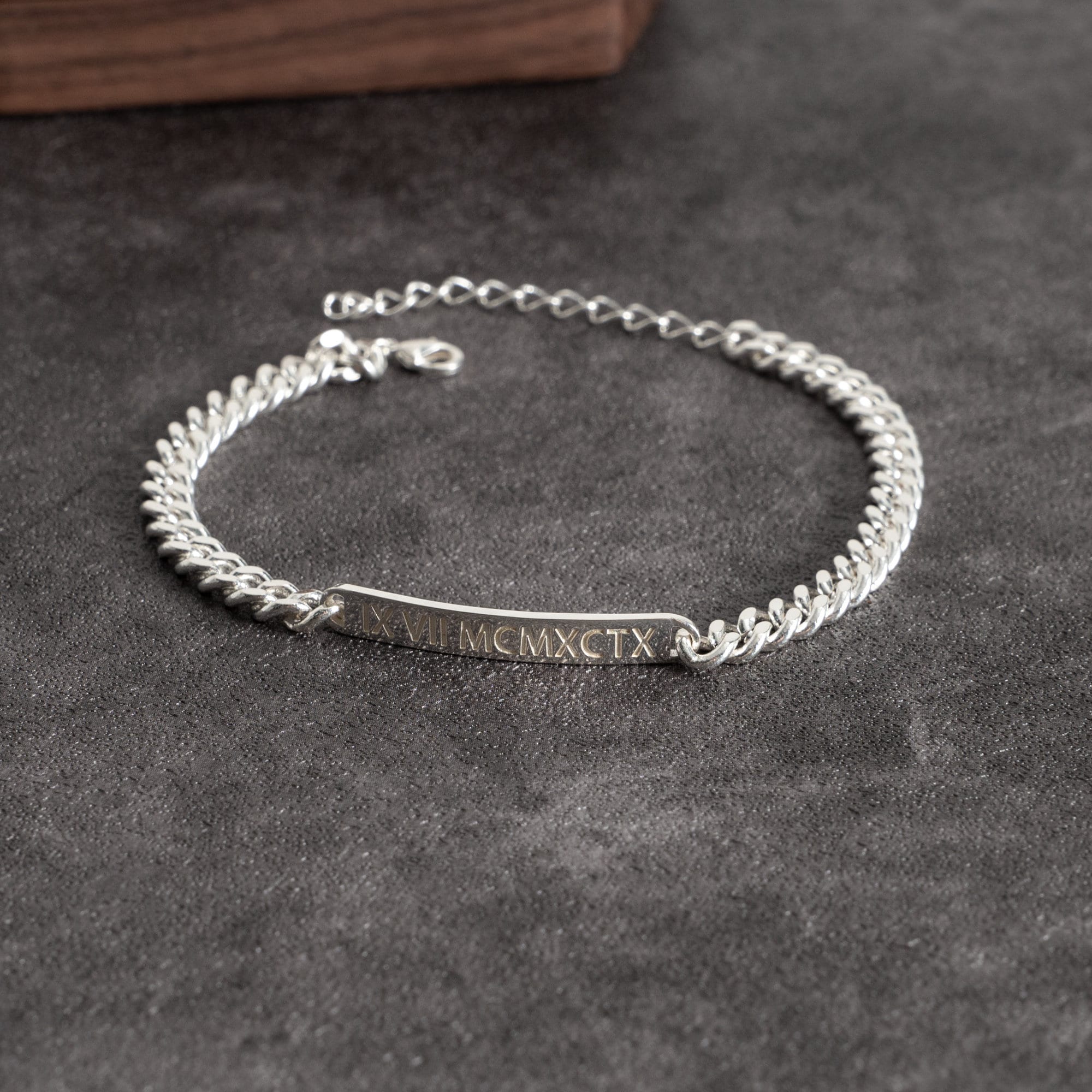 Personalized Men's Bracelet, Engraved Bar Bracelet for Men, Daddy ...