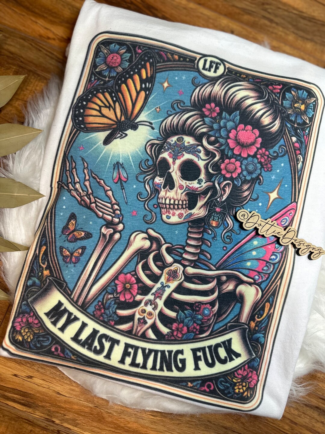 Tarot Card Shirt Sweatshirt Funny Tarot Card Skelly Last Flying Fck ...
