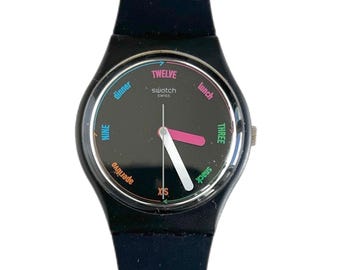 Vintage Swatch NEW in Box 1993 Vintage 34mm Fabric CANCUN GN126 Never ...