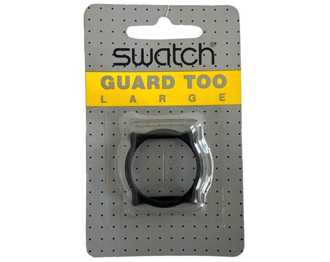 Vintage Swatch 34mm Gent GUARD TOO Large - Black Color - New and Unused ...