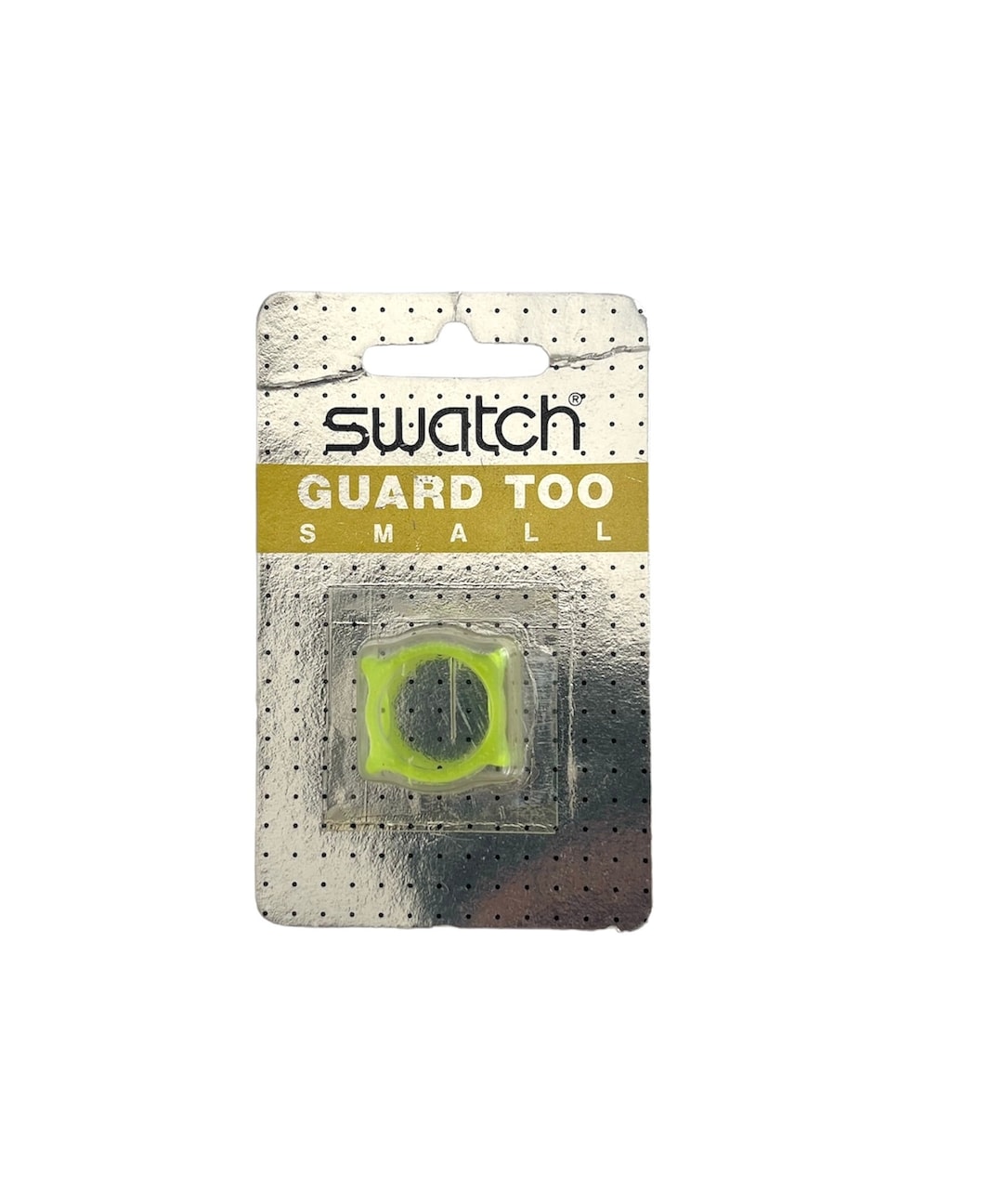 Vintage Swatch Guard for Swatch Lady 25mm GUARD TOO Small Transparent Neon Yellow Color New and ...