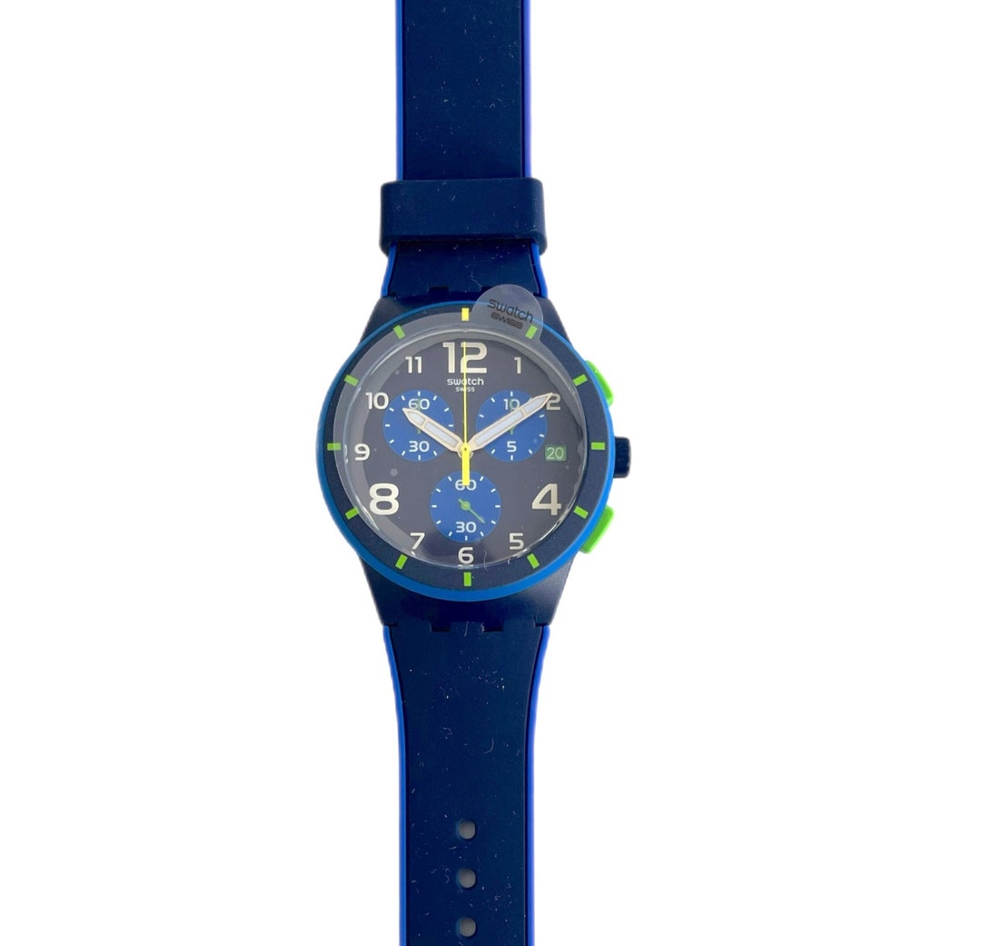 Swatch Chrono Plastic 42mm - BLUE SUR BLEU SUSN409 - Unworn Mint ...
