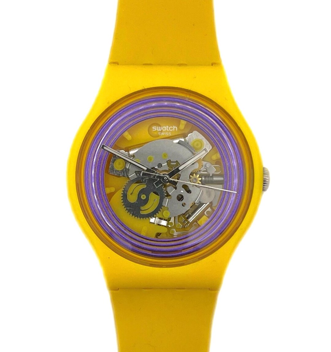 Swatch New Gent PURPLE RINGS YELLOW SO29J100 - 41mm Diameter - New in ...