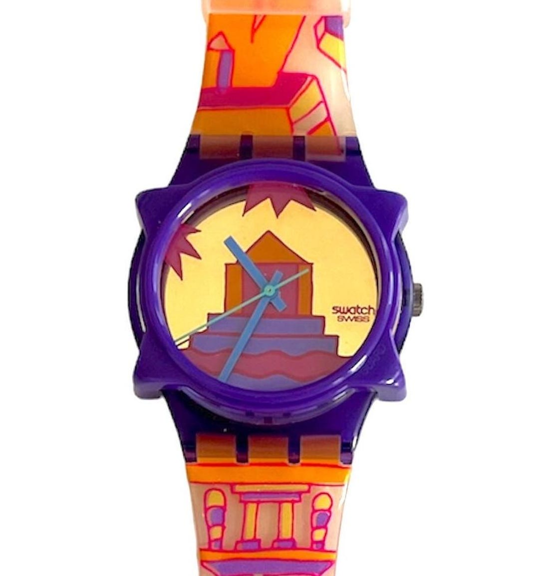 Vintage Swatch Guard for Gent Original 34mm - GUARD TOO - Purple Color ...