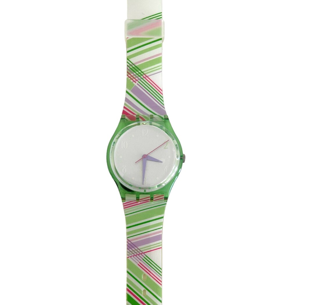 Rare Vintage 2004 Swatch Gent 34mm Watch - CHLOROPHYLL GG200 - Unworn ...
