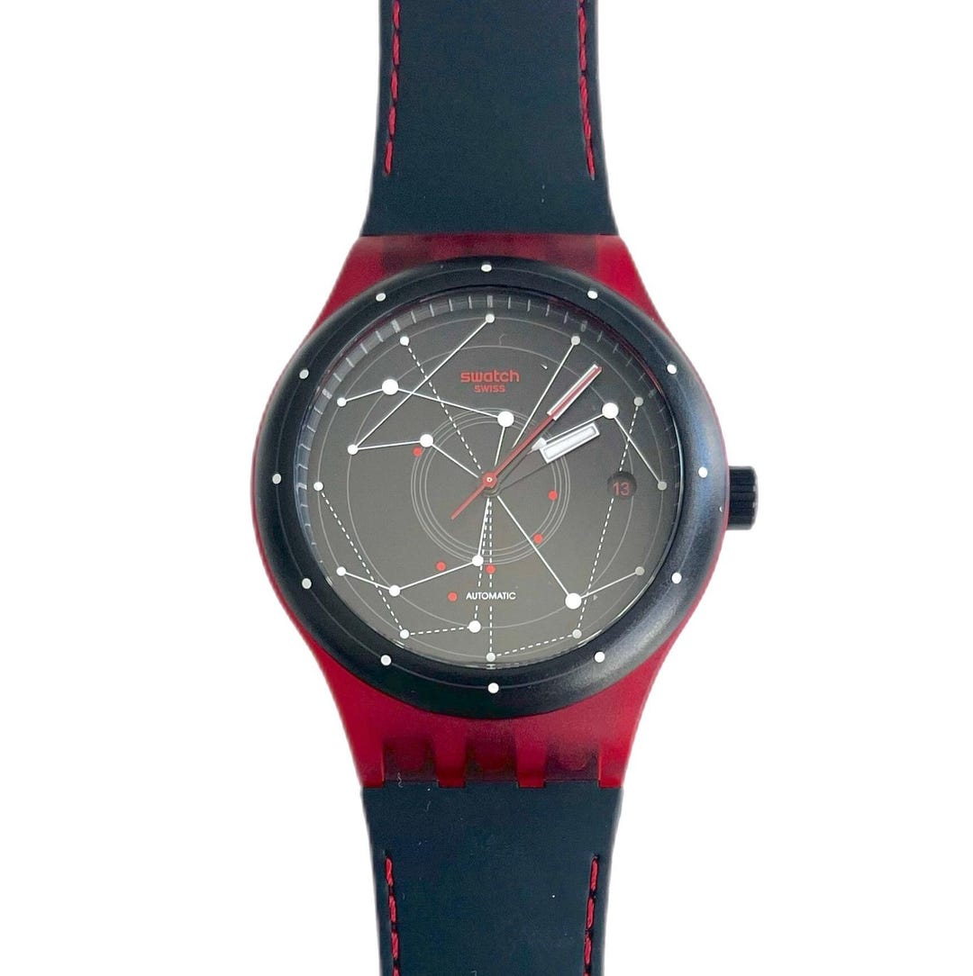 Swatch Automatic SISTEM RED SUTR400 - Unworn Mint Running Condition ...