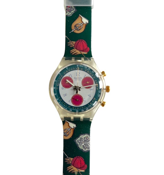 vintage 1993 Swatch Chrono 37mm - RIDING STAR SCK102 … - Gem