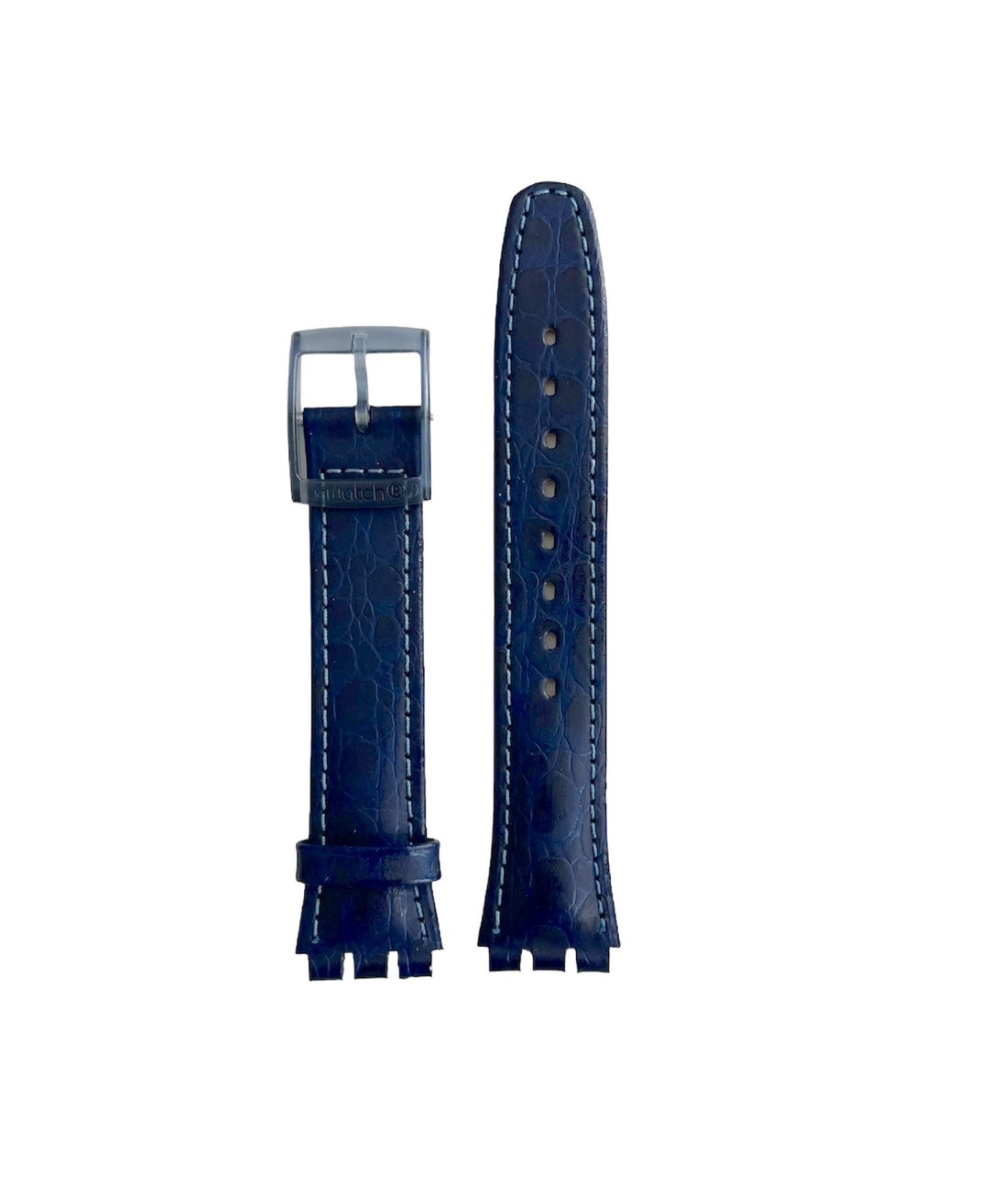 Original Vintage Swatch 17mm Leather Replacement Strap for Swatch Gent ...