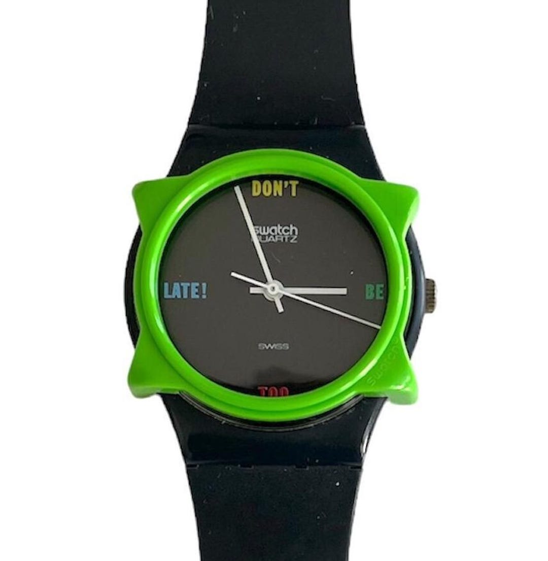 Vintage Swatch Gent GUARD TOO Large 34mm - Green Color - New and Unused ...